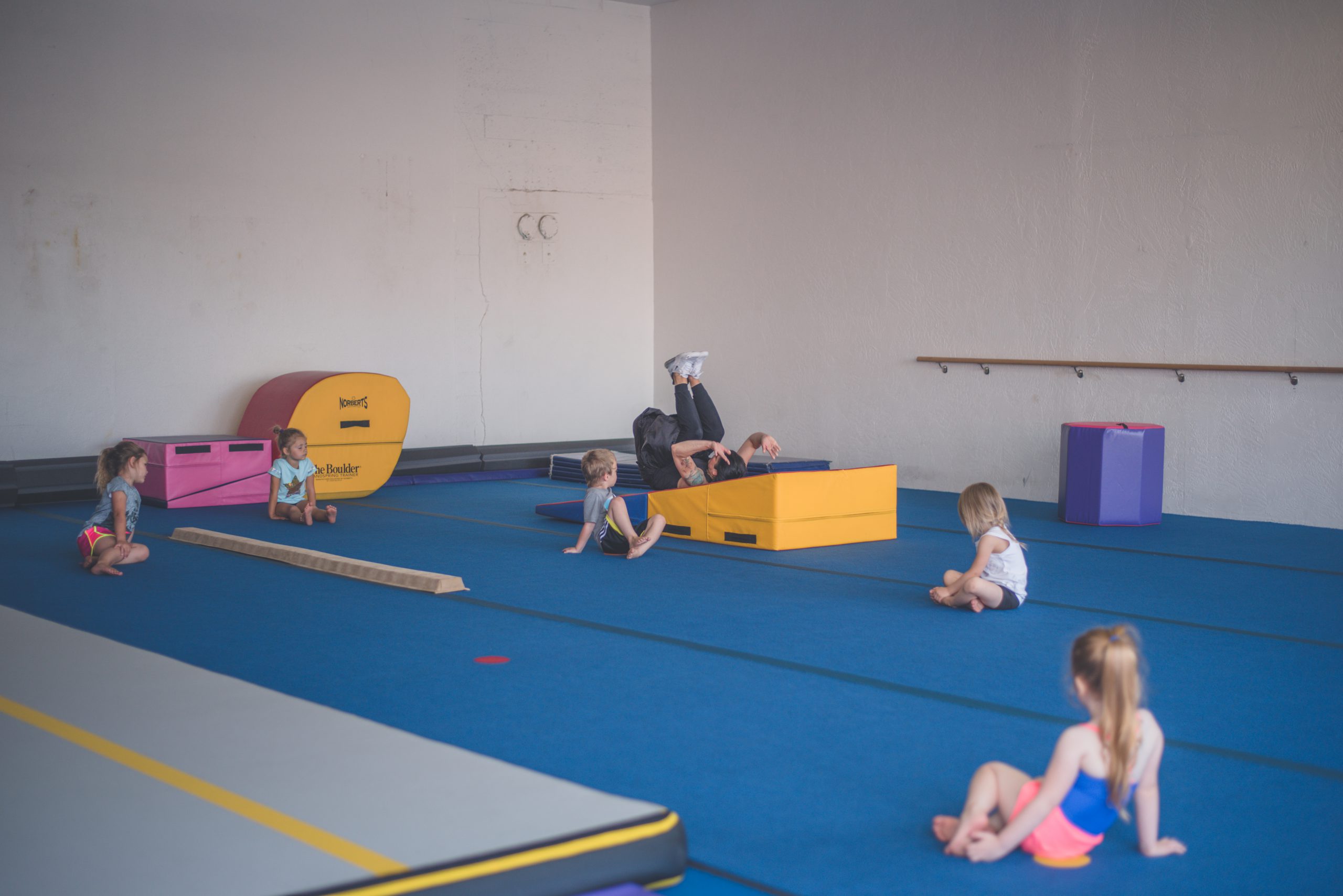 Kids doing a fun things at the gym